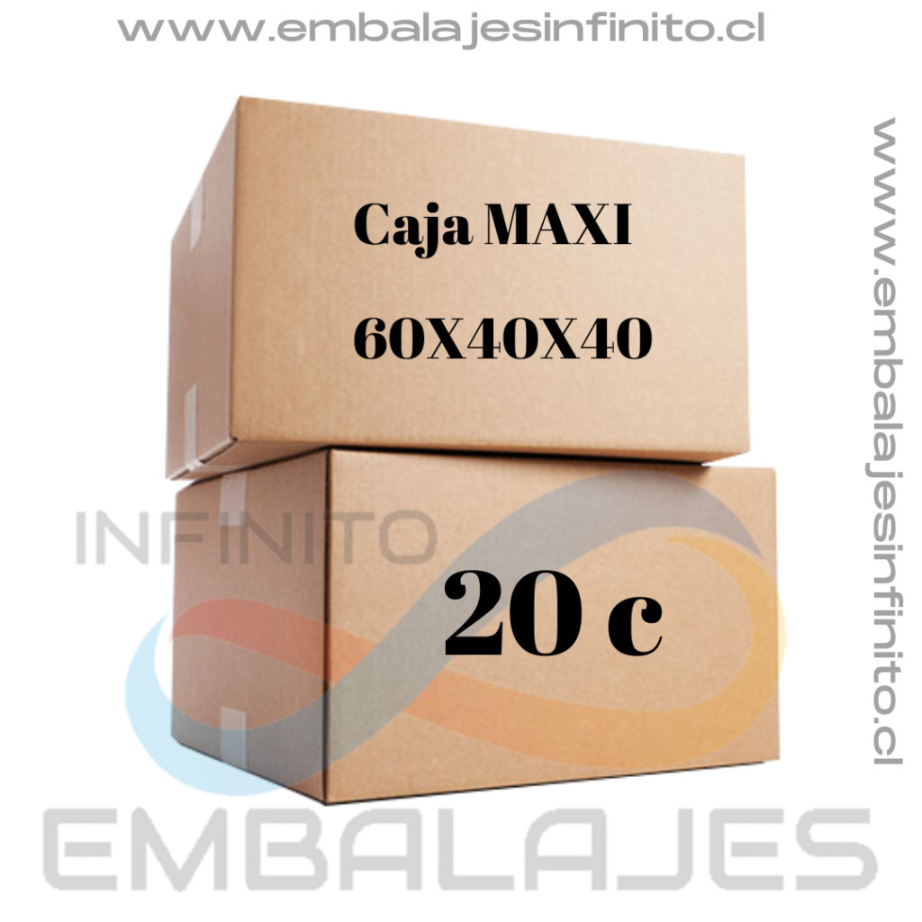 Caja de Cartón Multipropósito 60 x 40 x 40 pack 25 Unidades 20C Extra ...