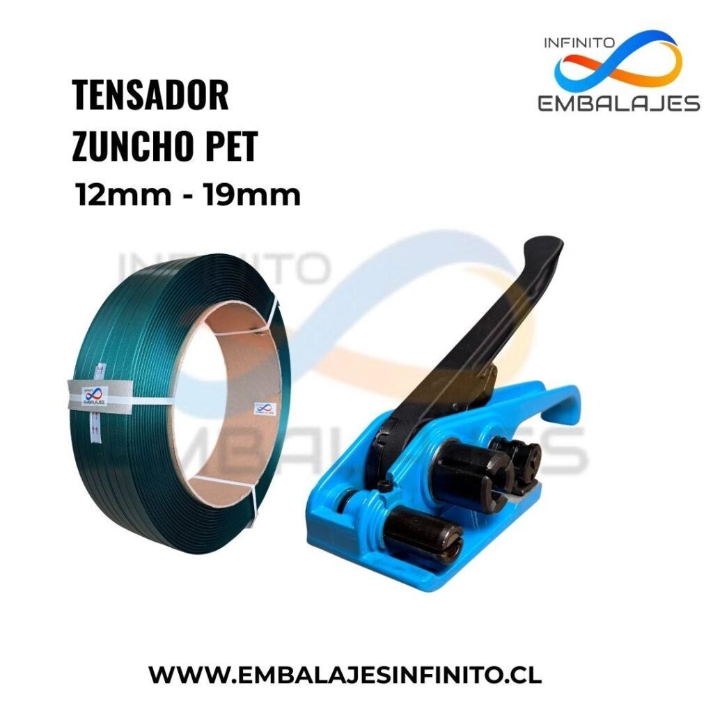 Tensador Zuncho Pet 1/2 (12mm) a 3/4 (19mm) - Embalajes Infinito
